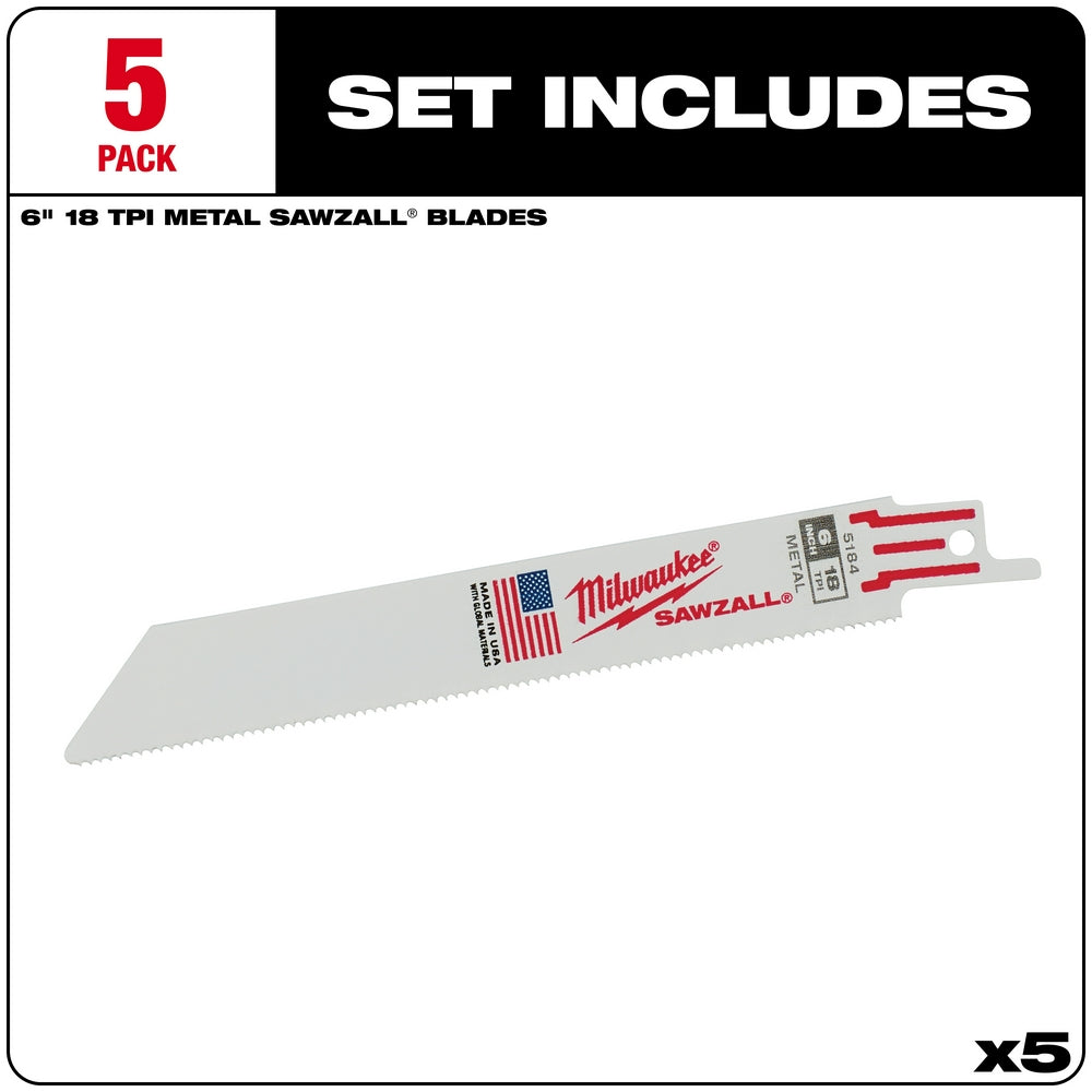 Milwaukee, 48-00-5184 SAWZALL® TORCH 5 Pack – The Tool Store Canada