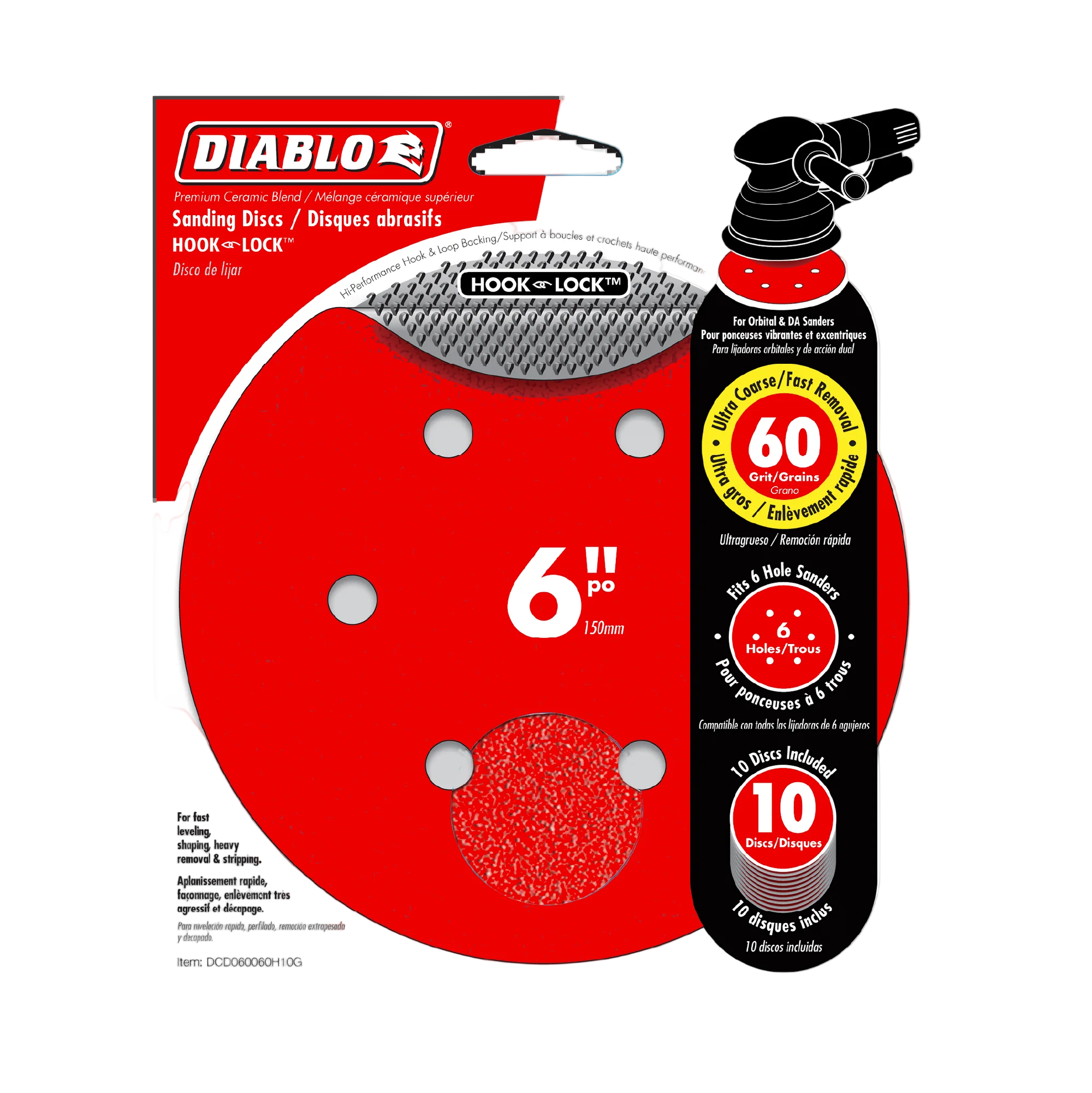 Diablo, 6'' ROS Disc Hook & Lock Sanding Discs 10 pk – The Tool Store ...